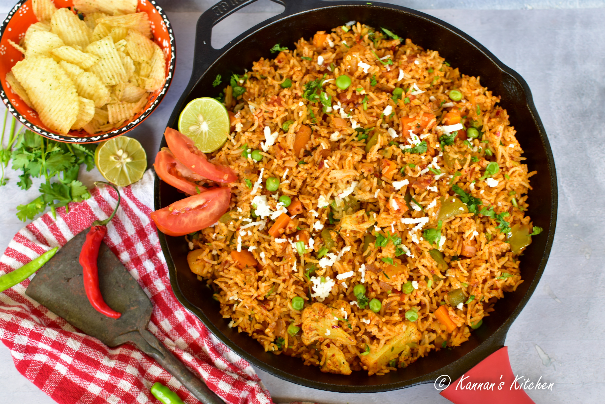 Tawa Pulao - Kannan's Kitchen